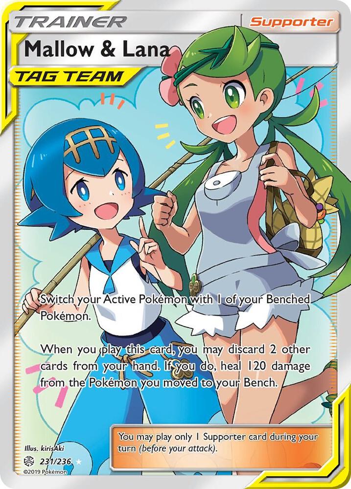 Mallow & Lana – 231/236 – Full Art Trainer (Cosmic Eclipse) – Near Min ...