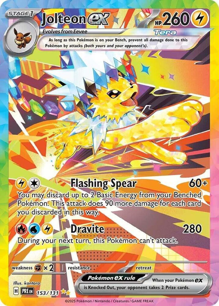 Pokémon Jolteon EX Special Illustration Rare – 153/131 – Prismatic Evo ...