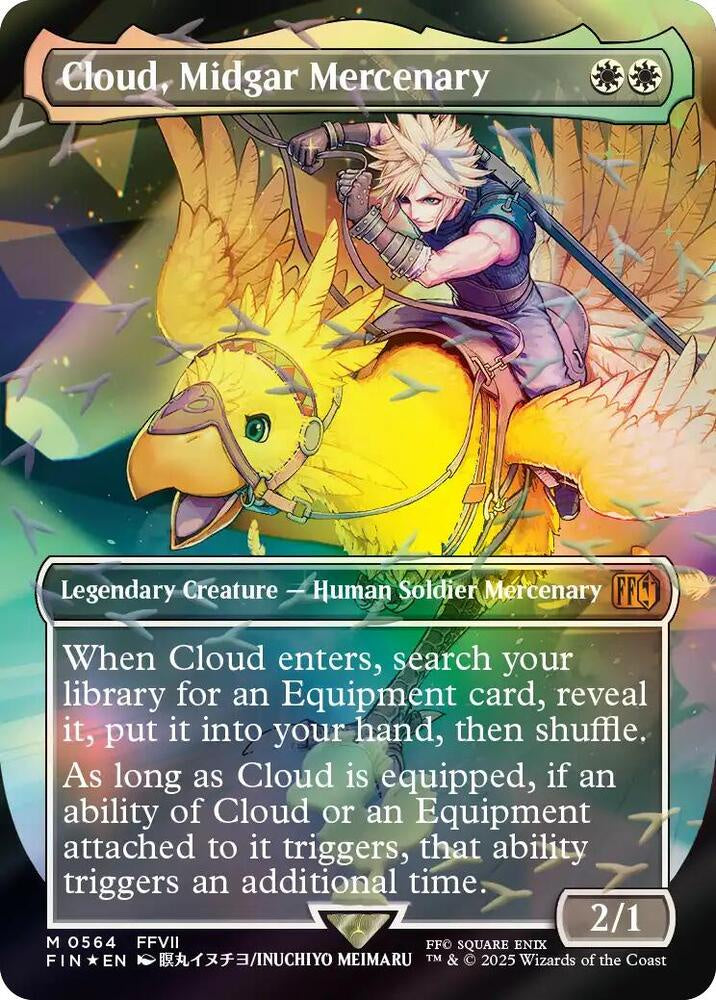 Cloud, Midgar Mercenary (Borderless) (Chocobo Track Foil) - FINAL FANT ...