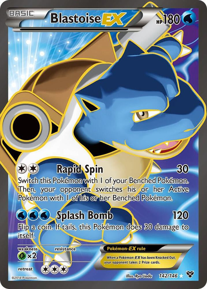 Blastoise EX Full Art 142/146 XY Base Set Ultra Rare Pokémon Card (NM ...