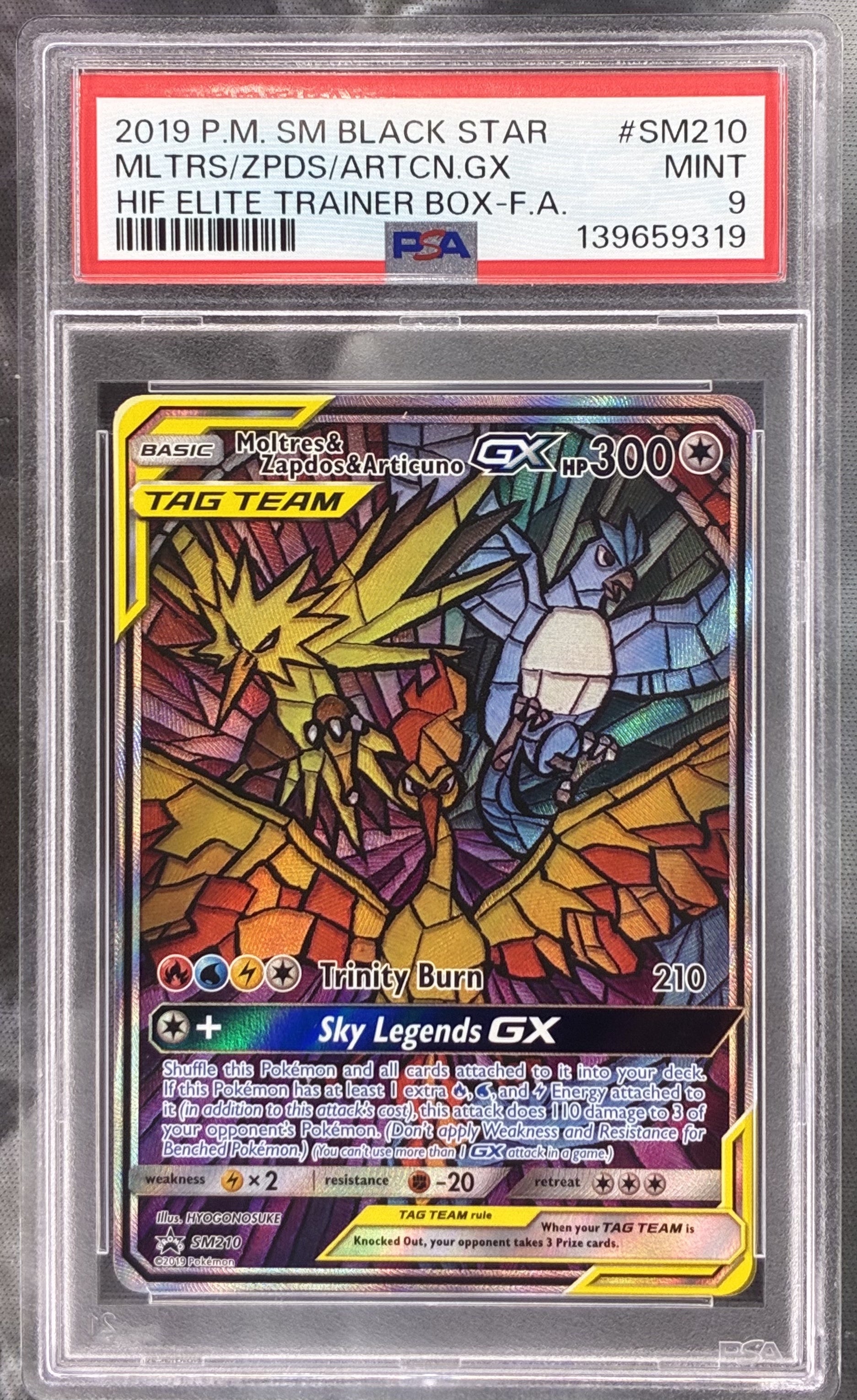 Moltres Zapdos Articuno GX SM210 PSA 9 – Urban Empire Collectables AU