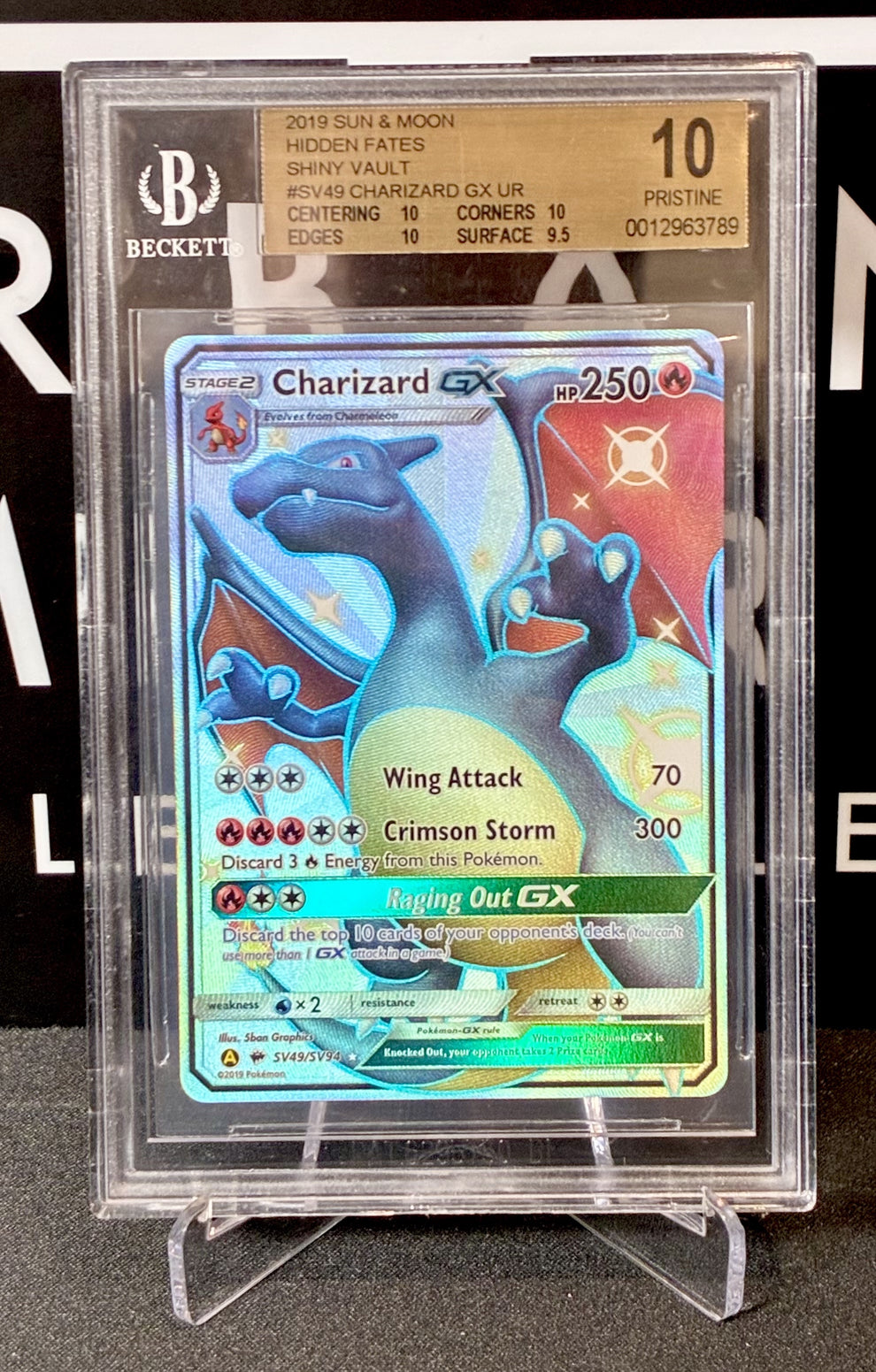 Charizard GX SV49/SV94 BGS 10 – Shiny Rare Hidden Fates Pokémon – Urban ...
